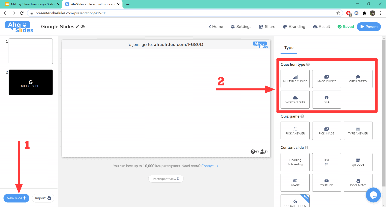 Presentación interactiva de diapositivas de Google | Configure ...