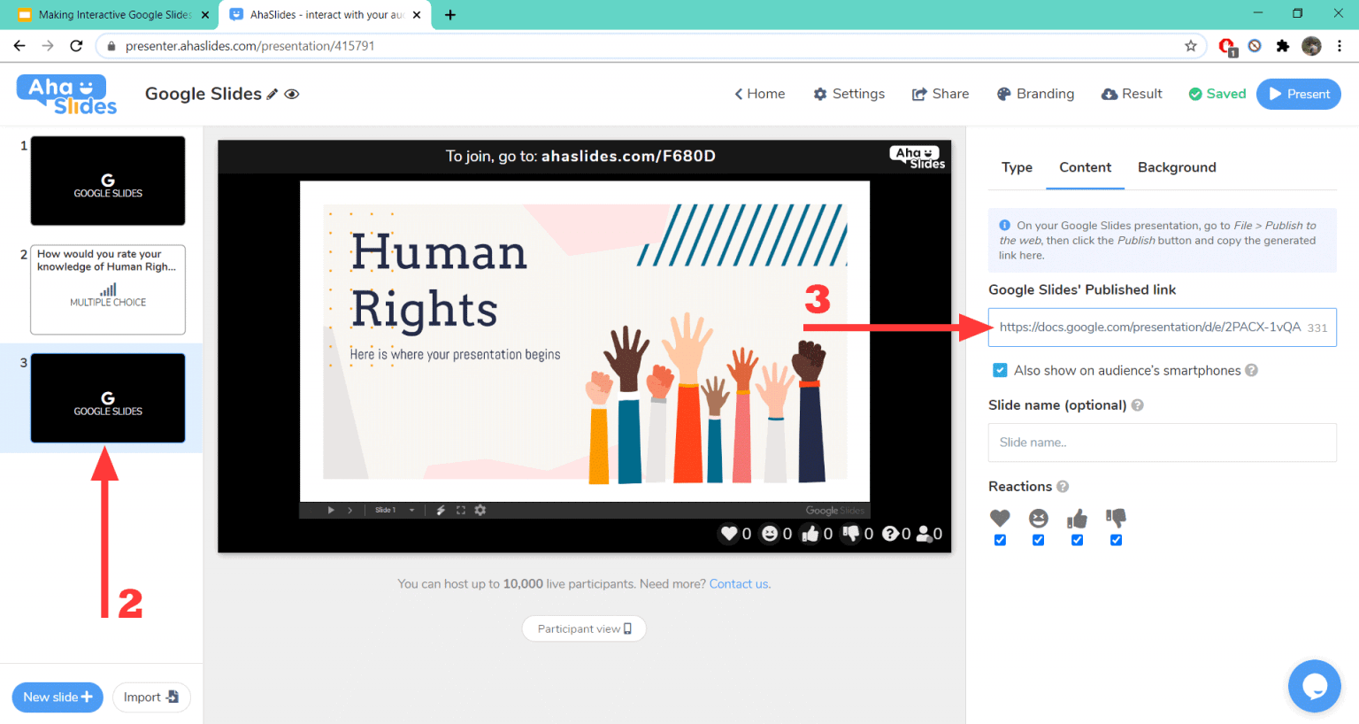 interactif Google Slides Présentation | Comment configurer avec ...
