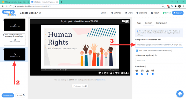 Interactive Google Slides Presentation | How to Set Up with AhaSlides ...