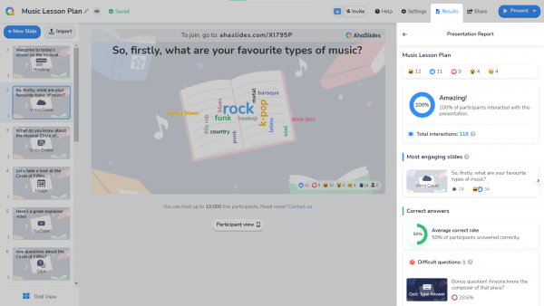 AhaSlides Features - Engage your audience with the right tools