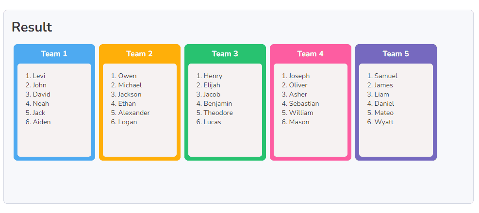 Random Team Generator - Splits List of Names into Groups - Best in 2023