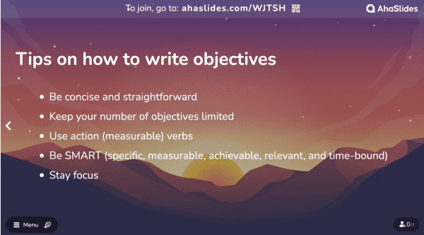 How to Write Objectives | A Step-to-step Guide | 2025 Updates - AhaSlides