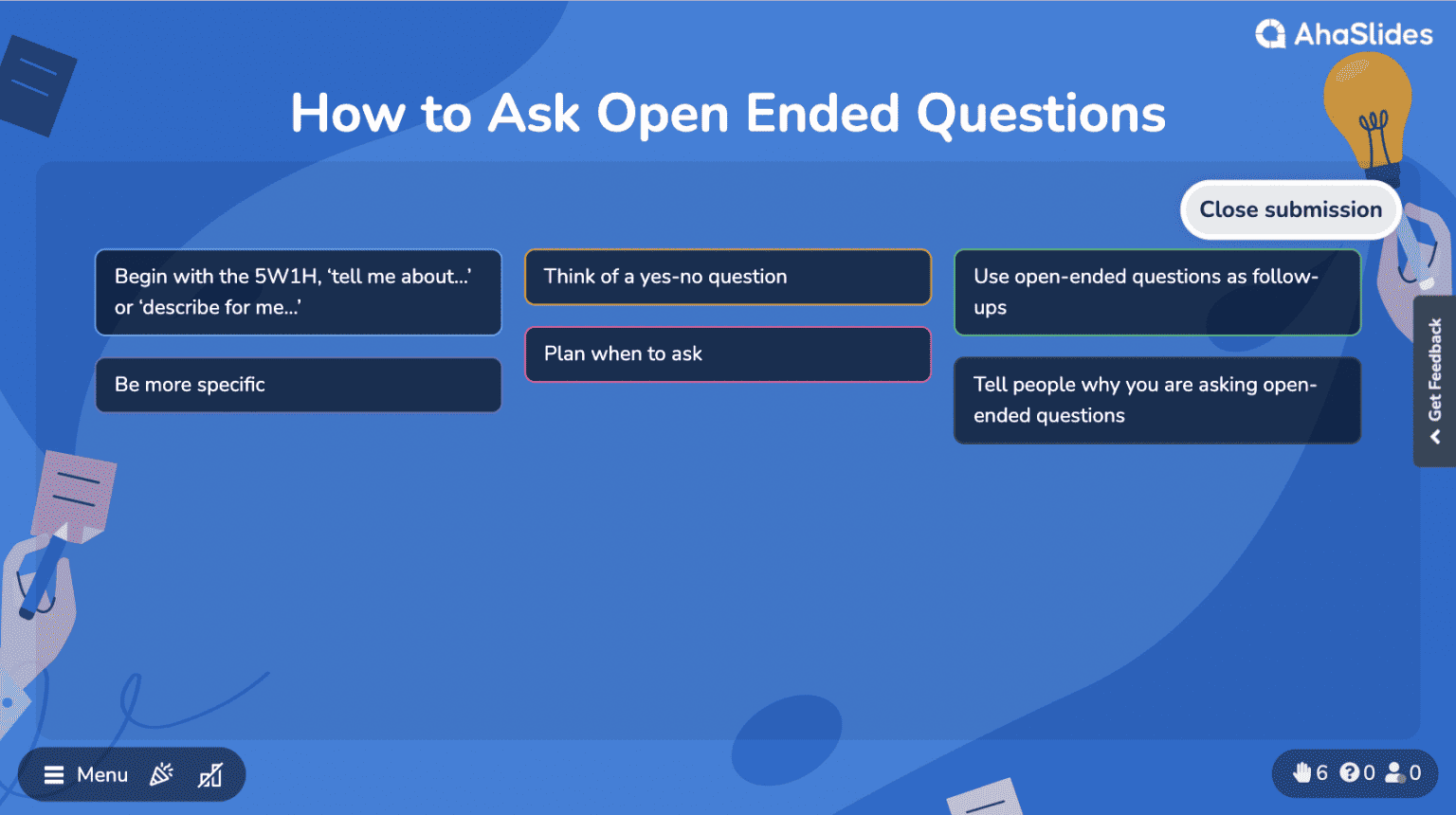 How to Ask Open-Ended Questions (80+ Examples in 2025) - AhaSlides