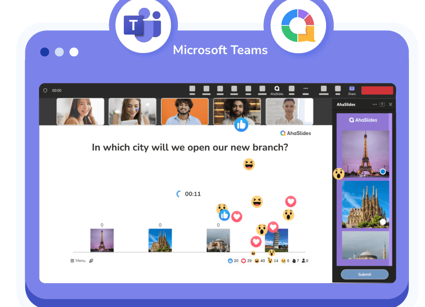 AhaSlides' Microsoft Teams integration for engaged meetings