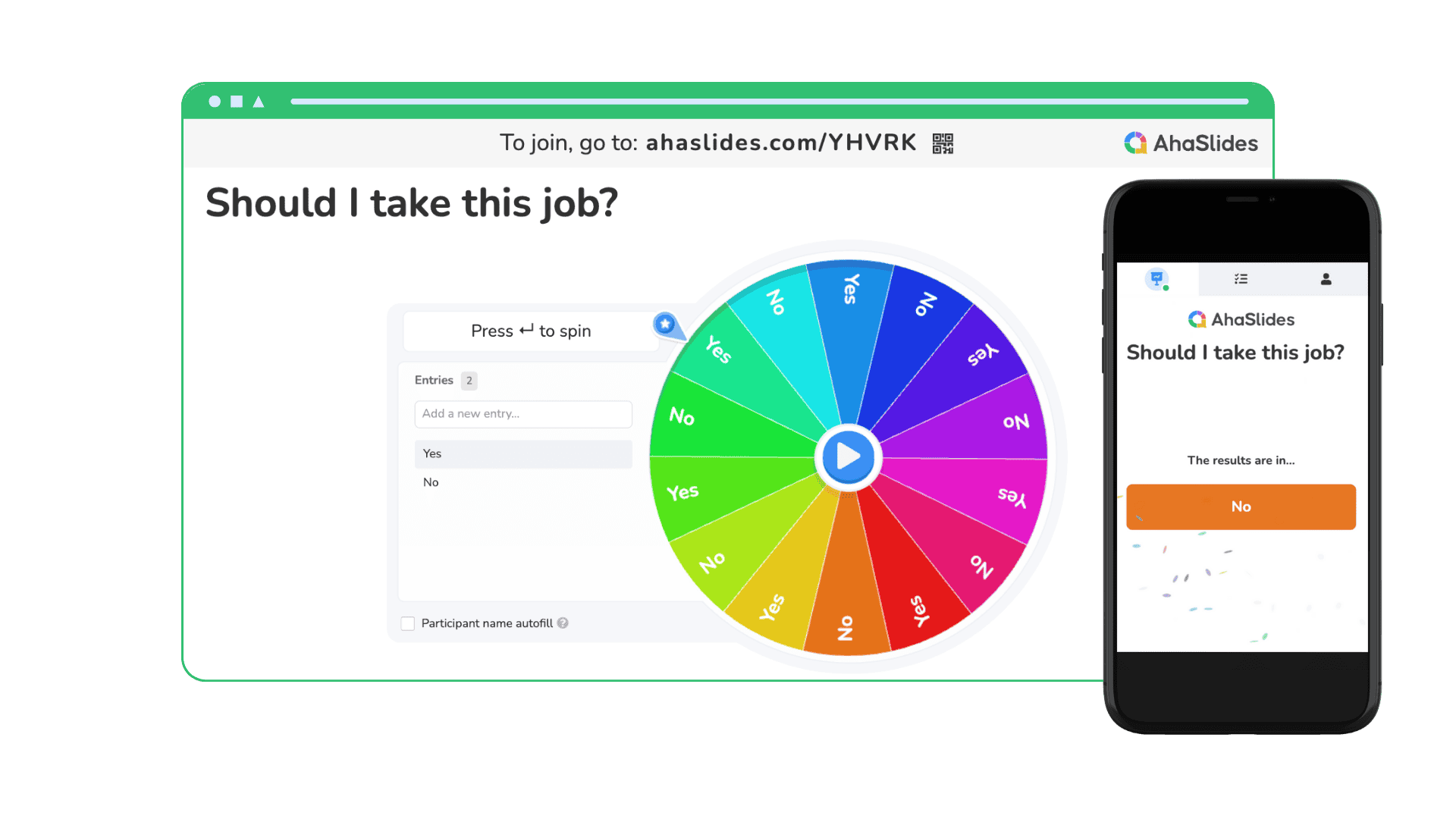 Yes or No Wheel: Spin the Wheel to Decide Any Situations