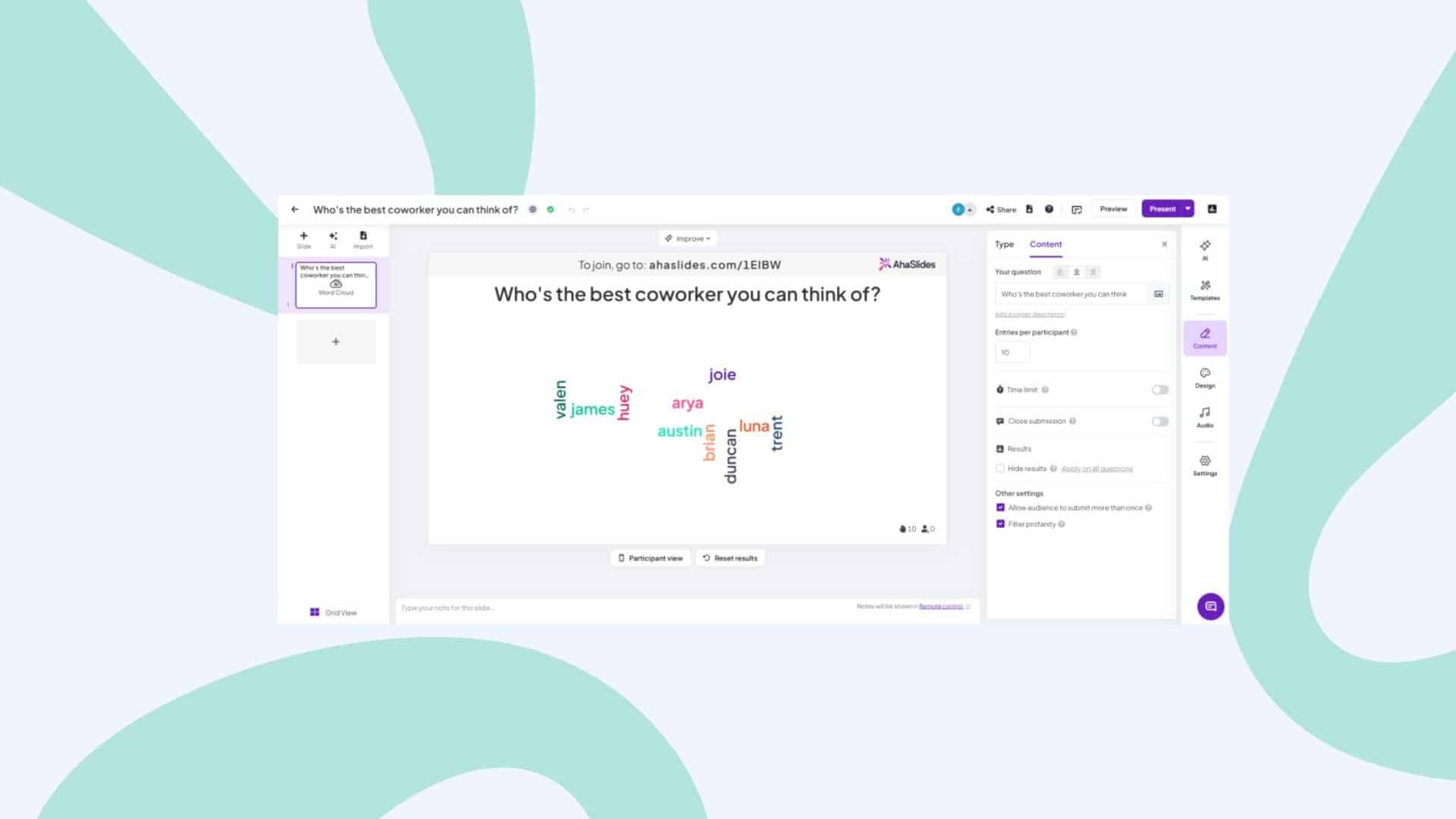 How to Create a Live Zoom Word Cloud in 5 Minutes - AhaSlides