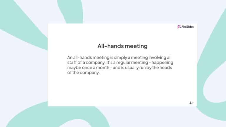 The Ultimate All-Hands Meeting Guide: Agenda + Free Template! - AhaSlides