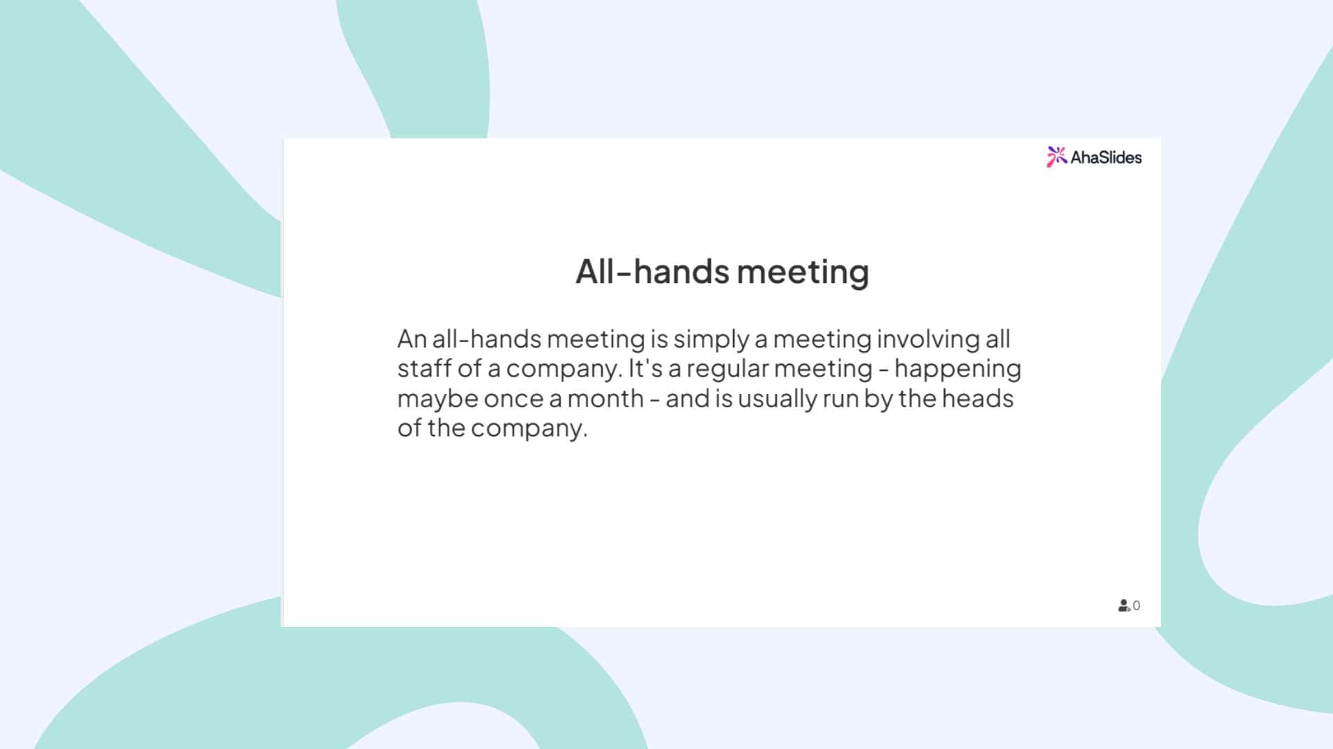 The Ultimate All-Hands Meeting Guide: Agenda + Free Template! - AhaSlides